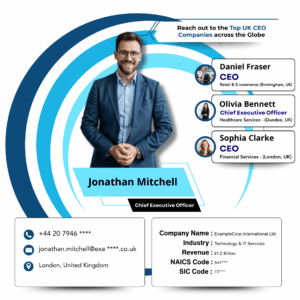 UK Companies CEO Email List | Verified 58,600k+ Contacts